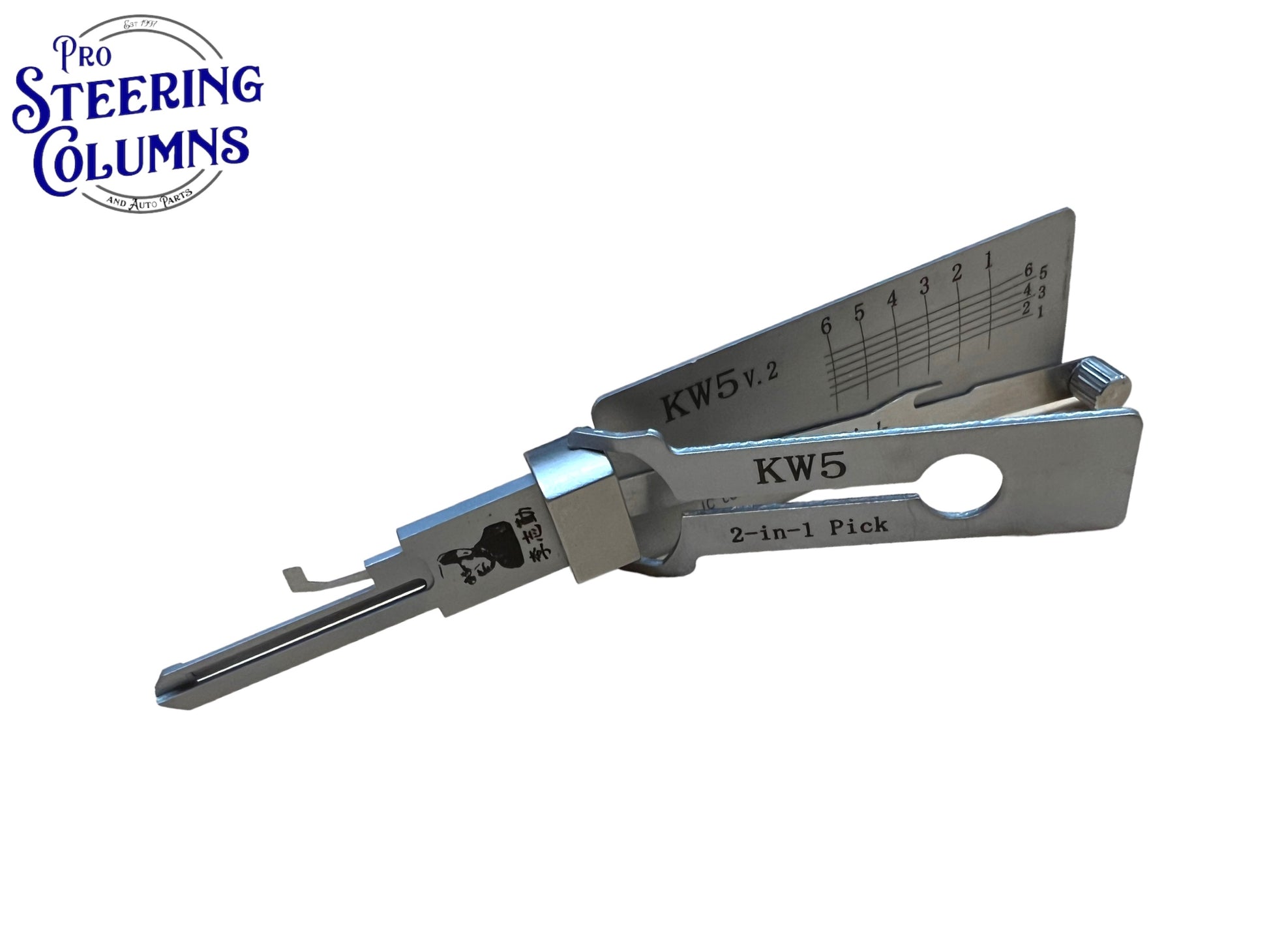 Original Lishi 2 in 1 KW5 Kwikset 6-Pin Pick & Decoder Anti Glare Genu ...