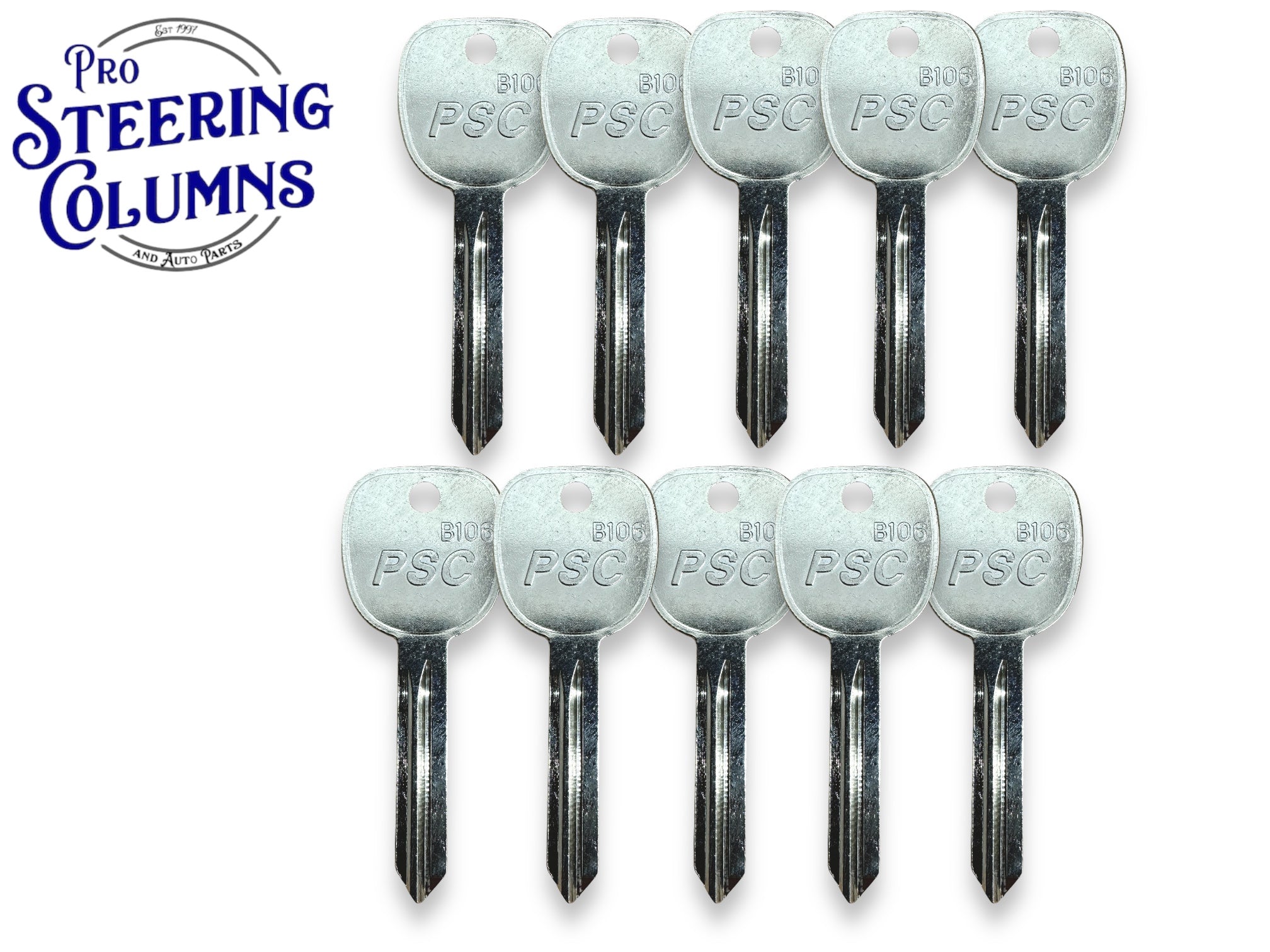 B106 / P1115 GM Metal Key Blank (Aftermarket) (10 Pack)