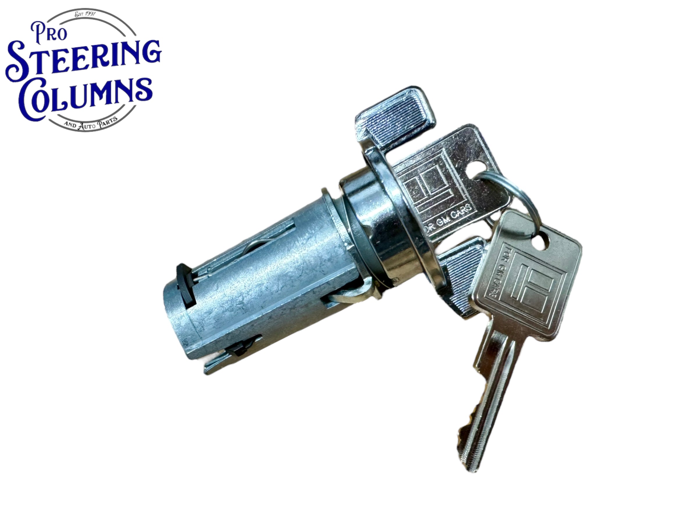 1970 & Up GM Ignition Lock Cylinder 2 Keys New (Clip In)