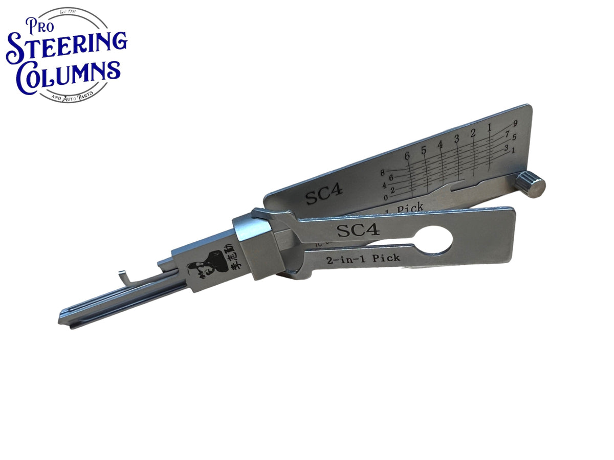 Original 2 In 1 Lishi SC4 Schlage 6-Pin Pick & Decoder Anti Glare Genu