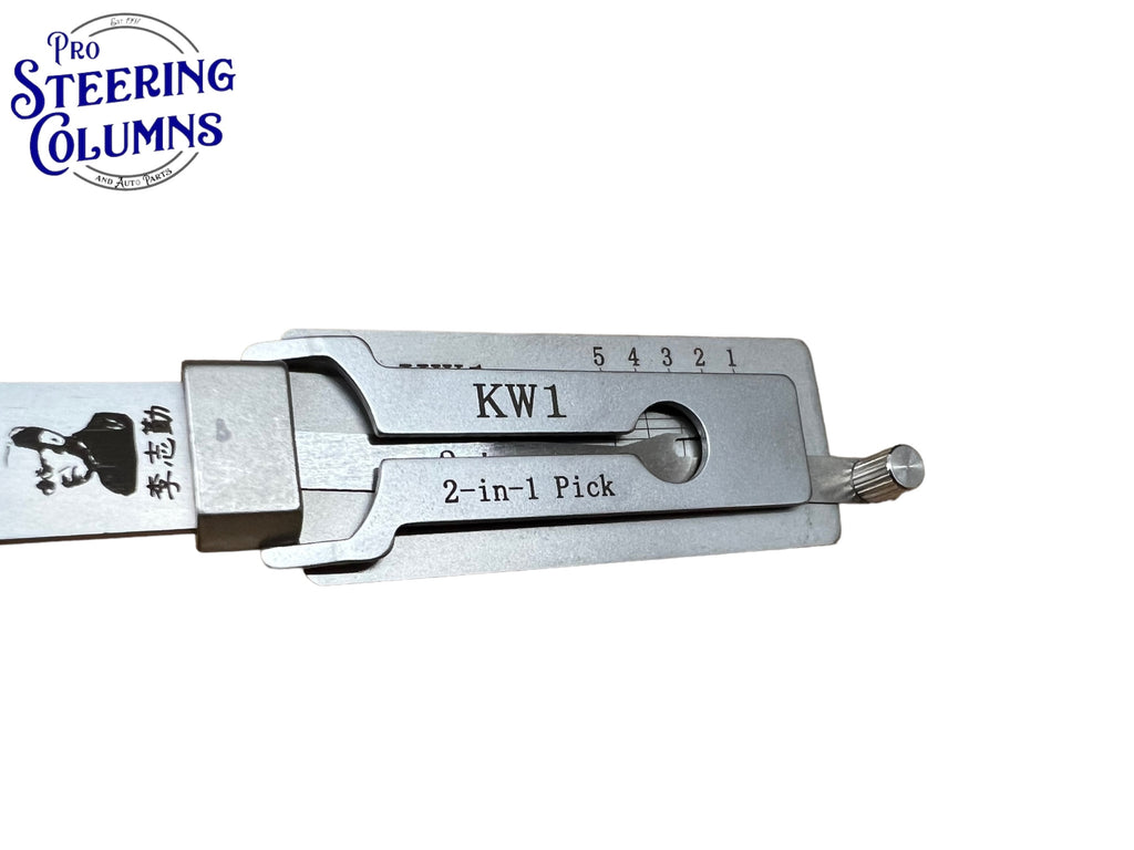 Original Lishi 2 in 1 KW1 Kwikset 5-Pin Pick & Decoder Anti Glare Genu