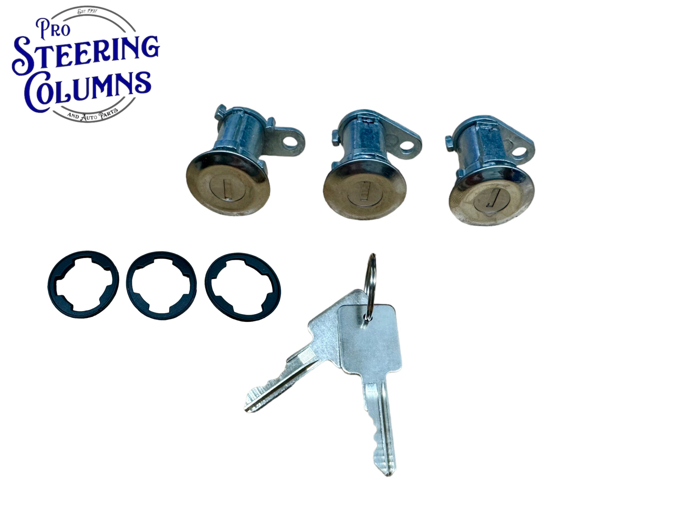 81-90 Jeep CJ5 CJ7 Wrangler Door Lock Cylinder Set 2 Keys (Aftermarket