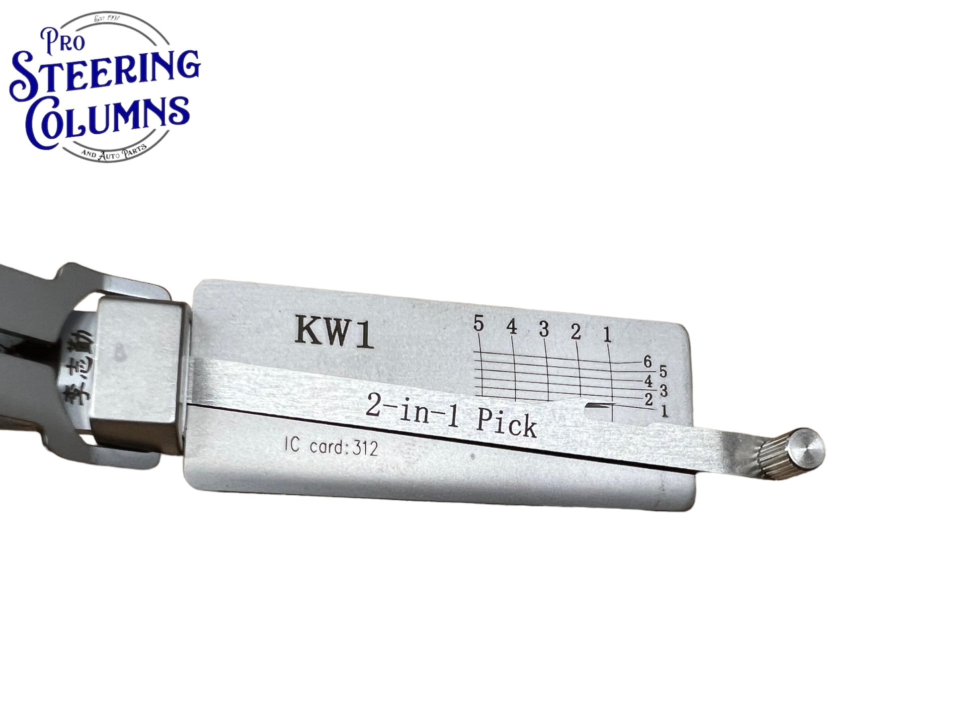 Original Lishi 2 in 1 KW1 Kwikset 5-Pin Pick & Decoder Anti Glare Genu