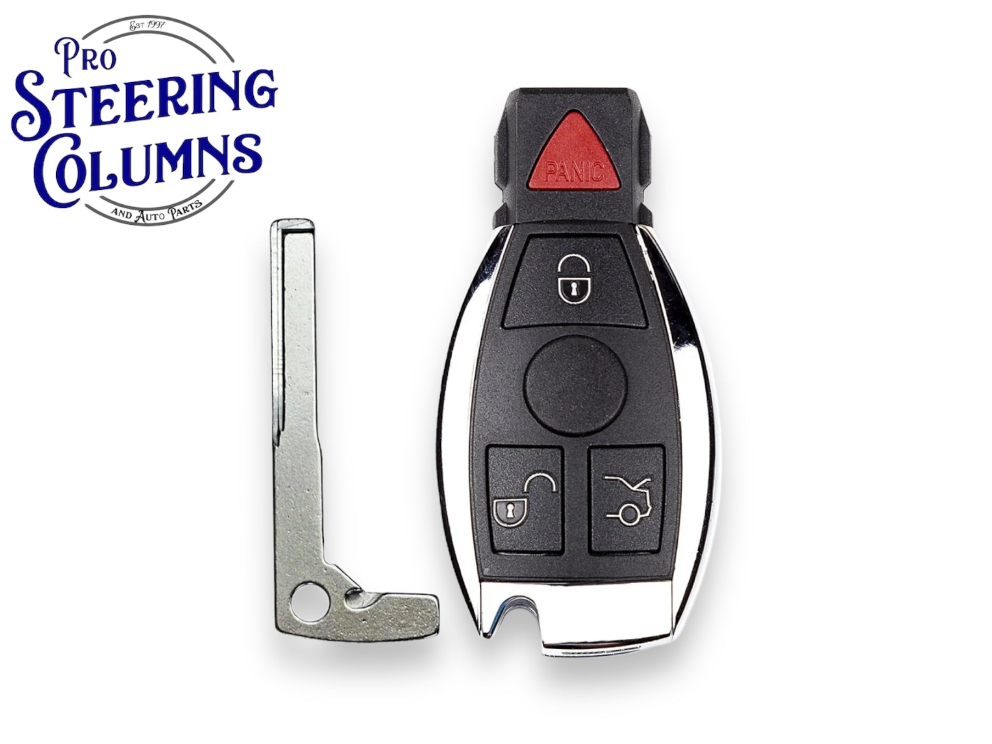 97-14 Mercedes Benz Remote Fobik Key 4-Button IYZ-3312 / 315 MHz (Sing