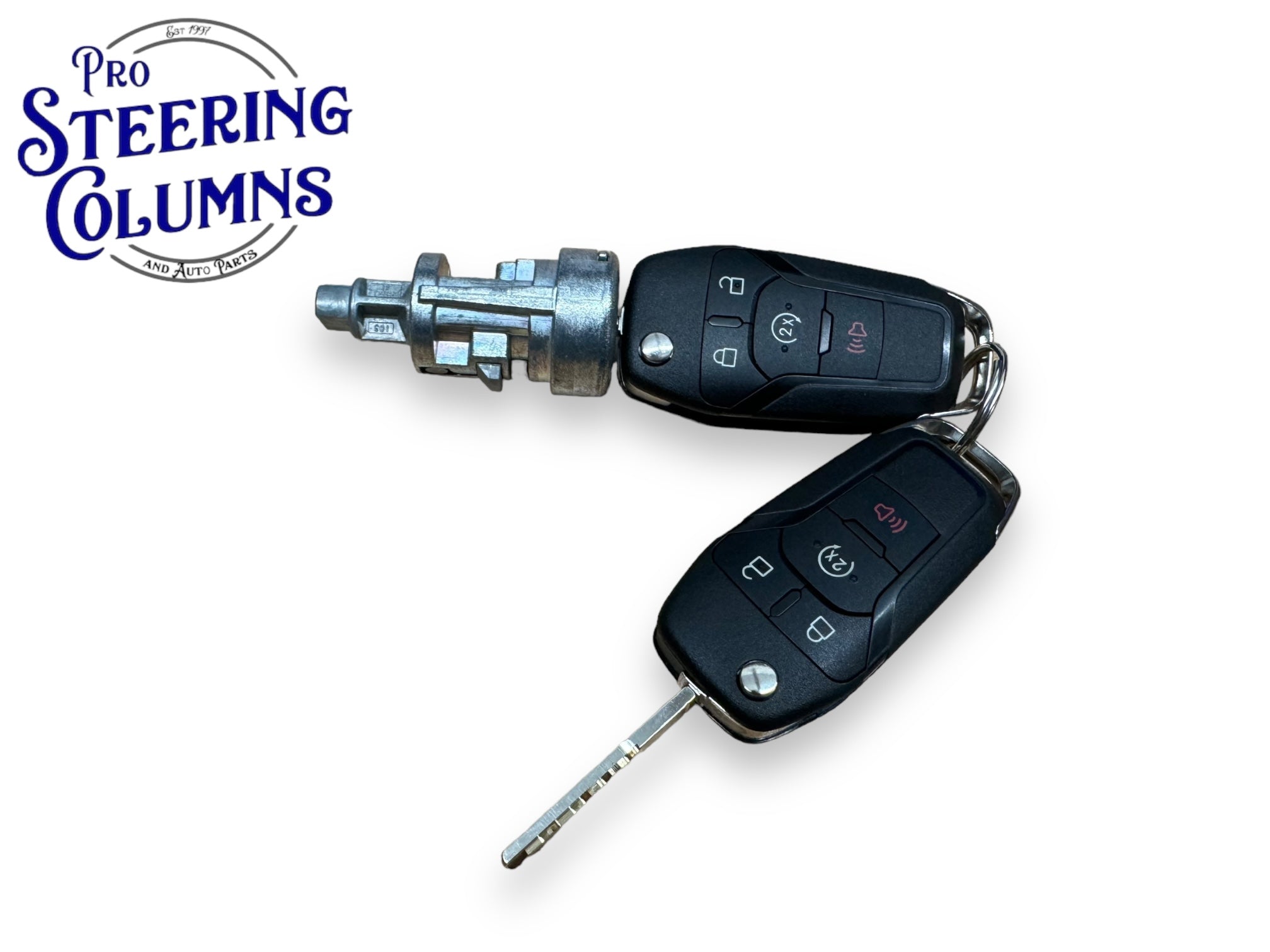 15-20 Ford F-Series Ignition Lock Cylinder 2 Remote Keys 4-Button PN:
